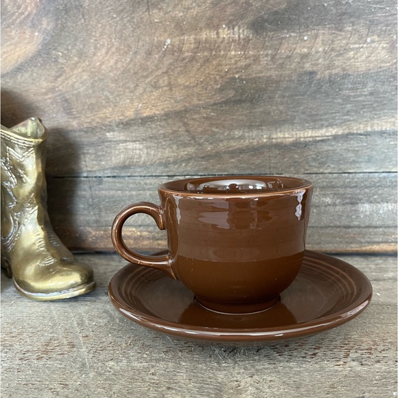 Fiestaware | Dining | Fiestaware Cup Saucer Chocolate | Poshmark